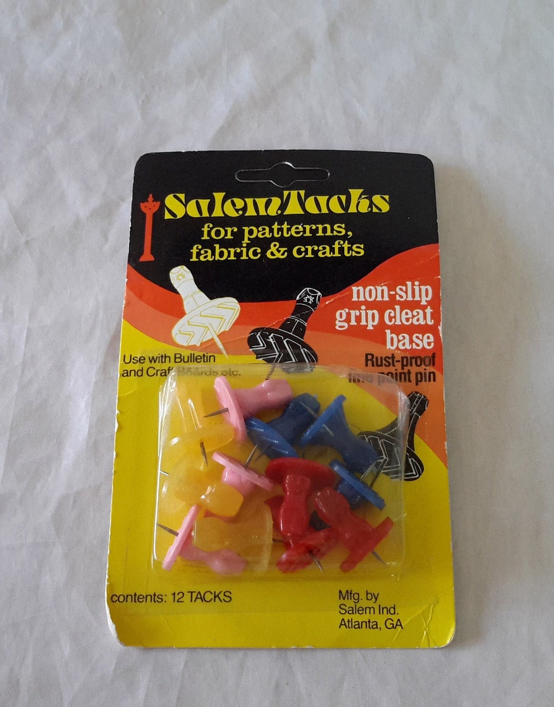 Novelty Craft Push Pins Salem Tacks for Patterns Fabric & Crafts Salem ...