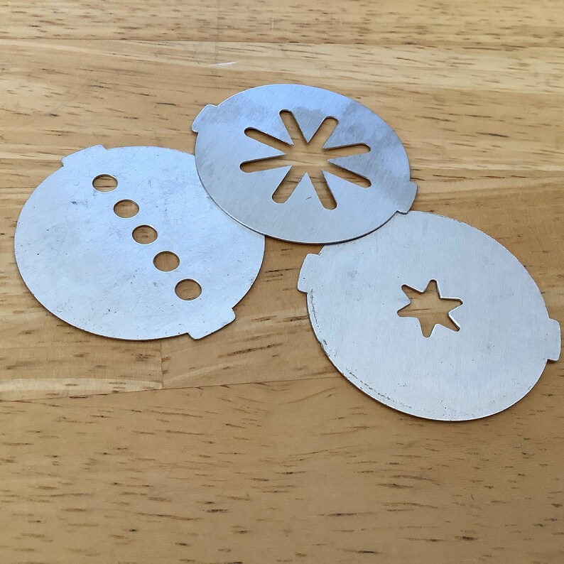 Vintage Metal Spritz Cookie Templates ~ Choice of 2” Round With Tabs ...