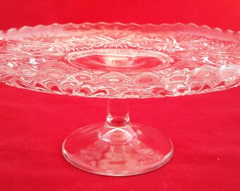 Crystal Cake Platter | Etsy