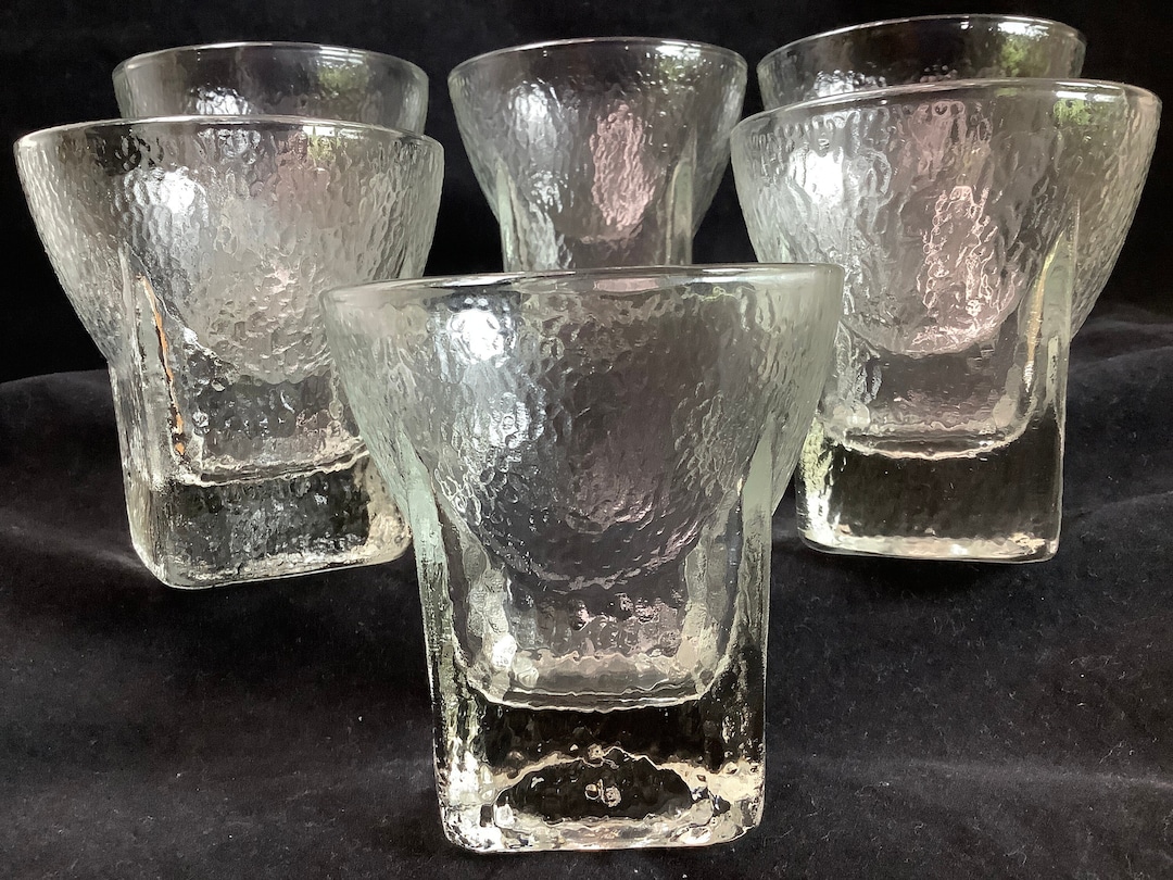 Vintage Libbey St. Regis Glassware Sets ~ Four or Six Frosted Textured ...