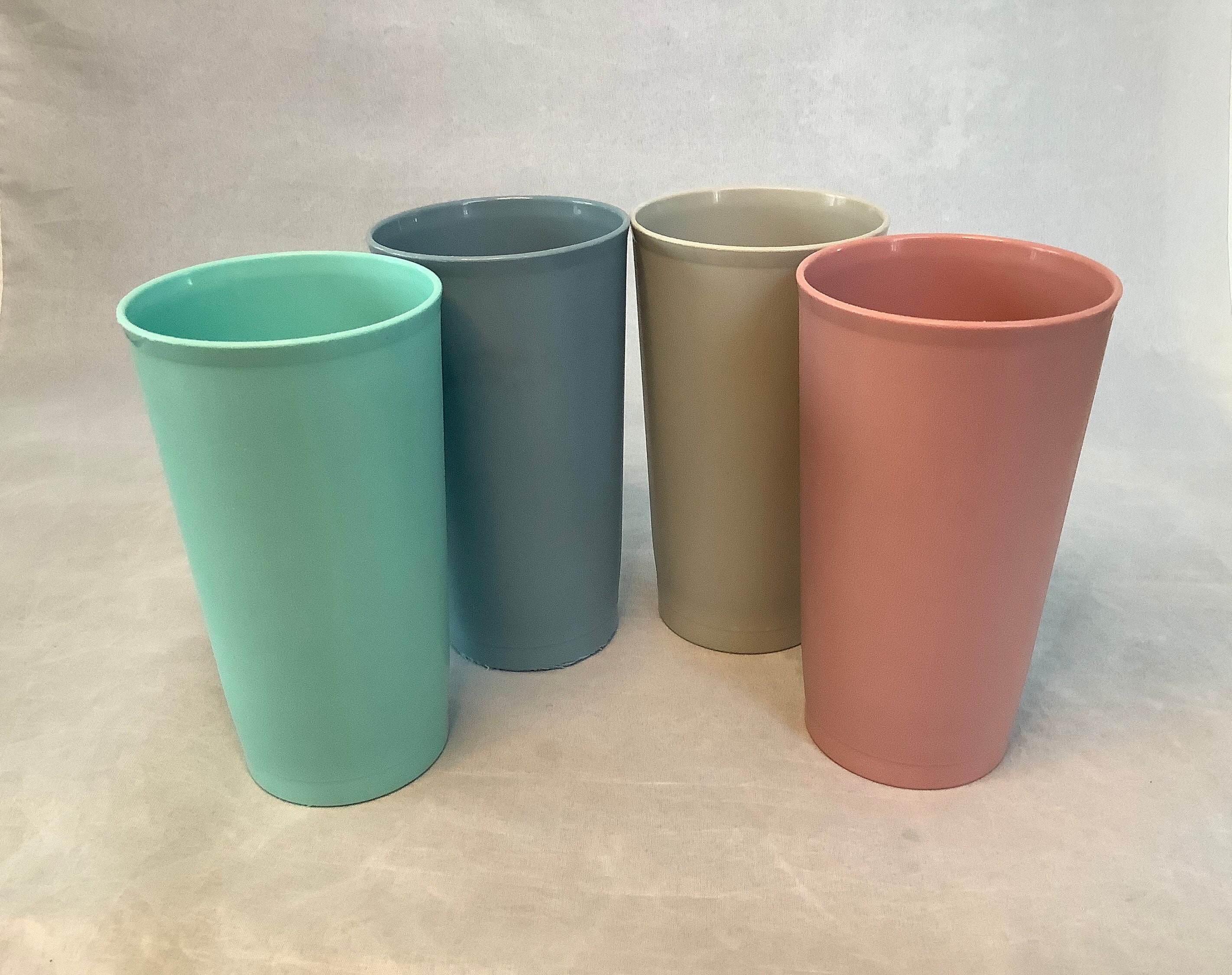 Tupperware Assorted Pastel Tumblers Vintage Plastic Drinking Glass Set ...