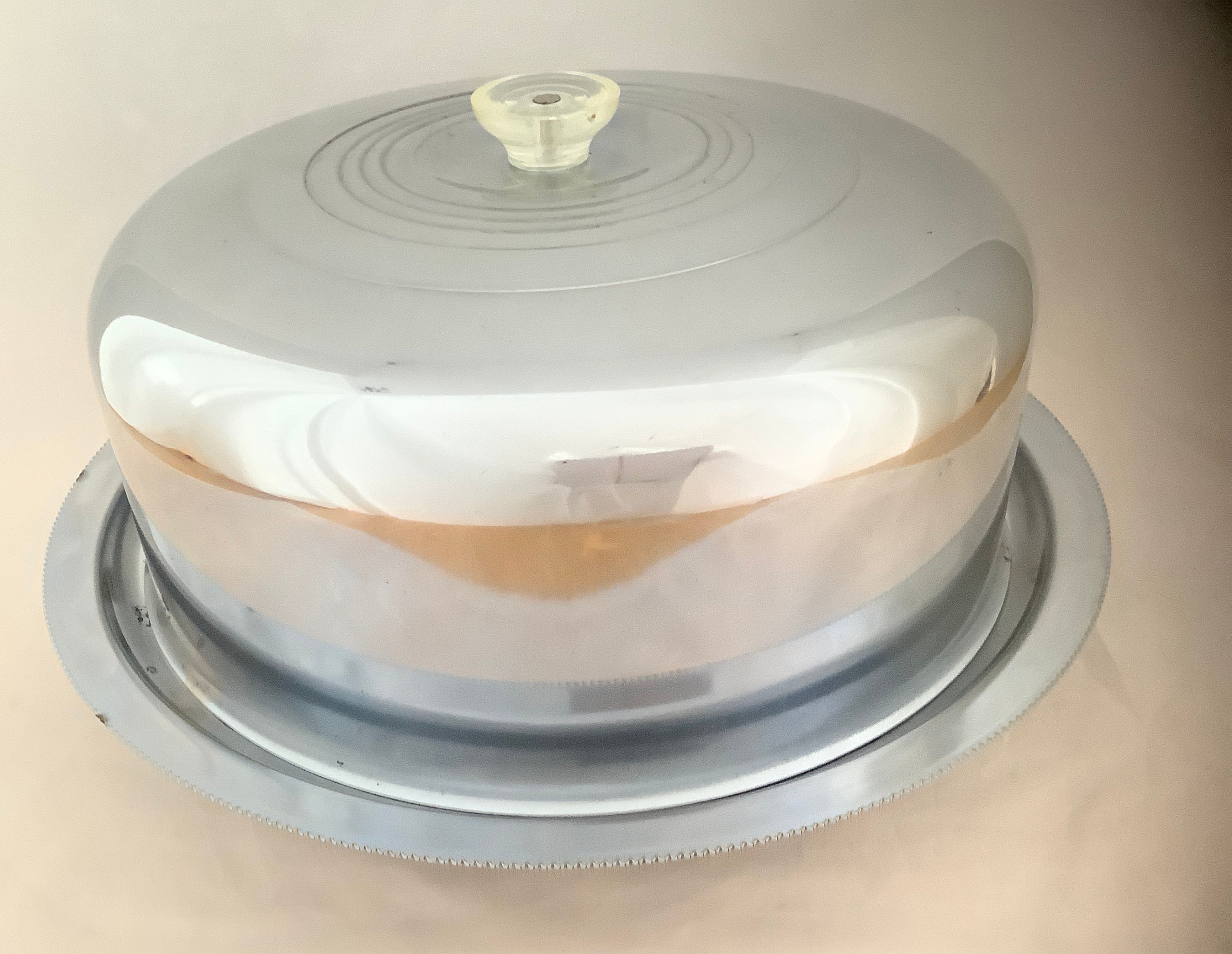 Vintage Shiny Chrome Cake Carrier~ Display Your Baked Creations on This ...