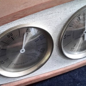 Vintage AIRGUIDE Weather Station MCM Wooden Desk Top - Etsy