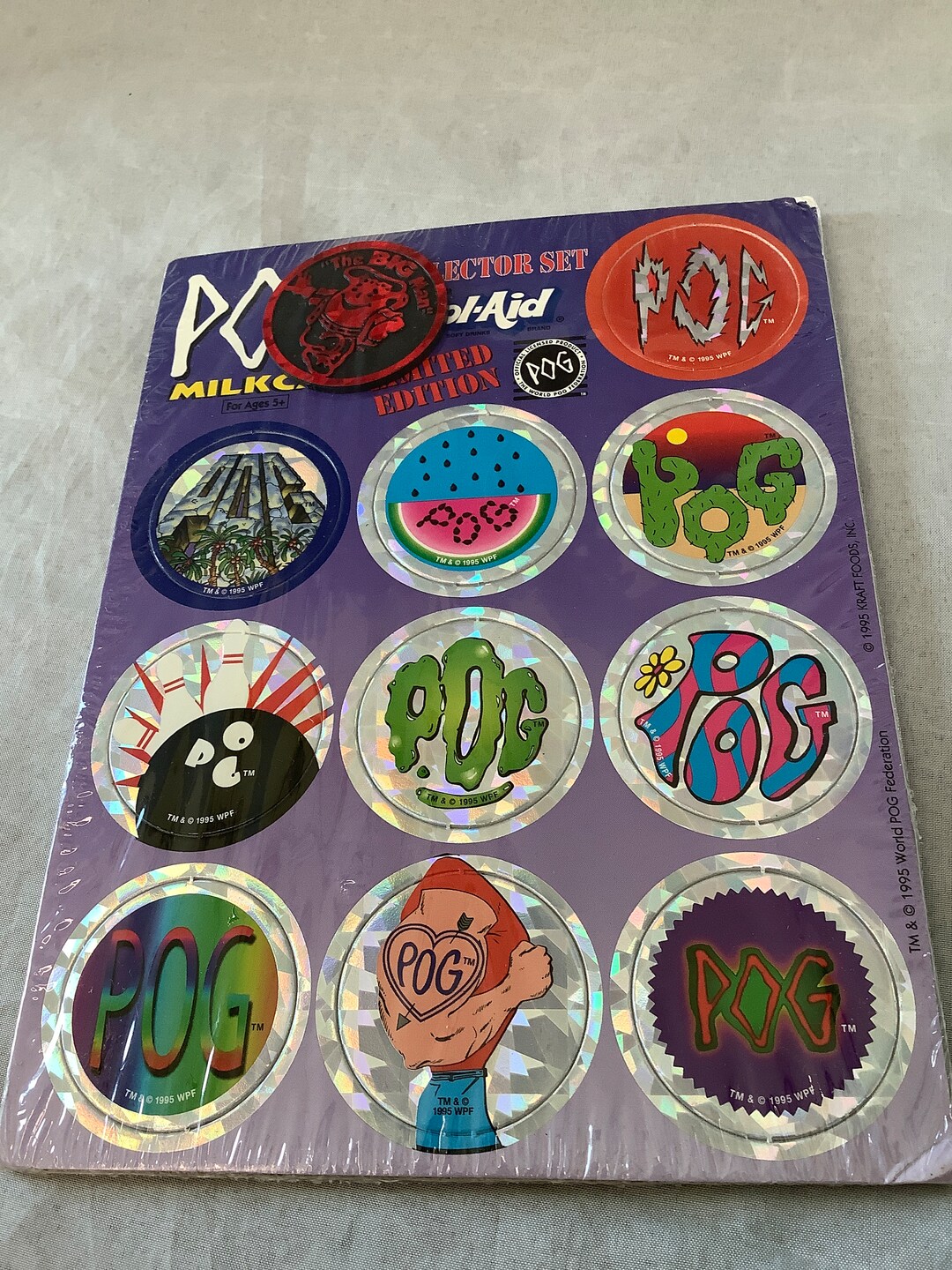 Vintage 1990s POGS Collectible Milk Caps Kool-aid Collector Set Limited ...