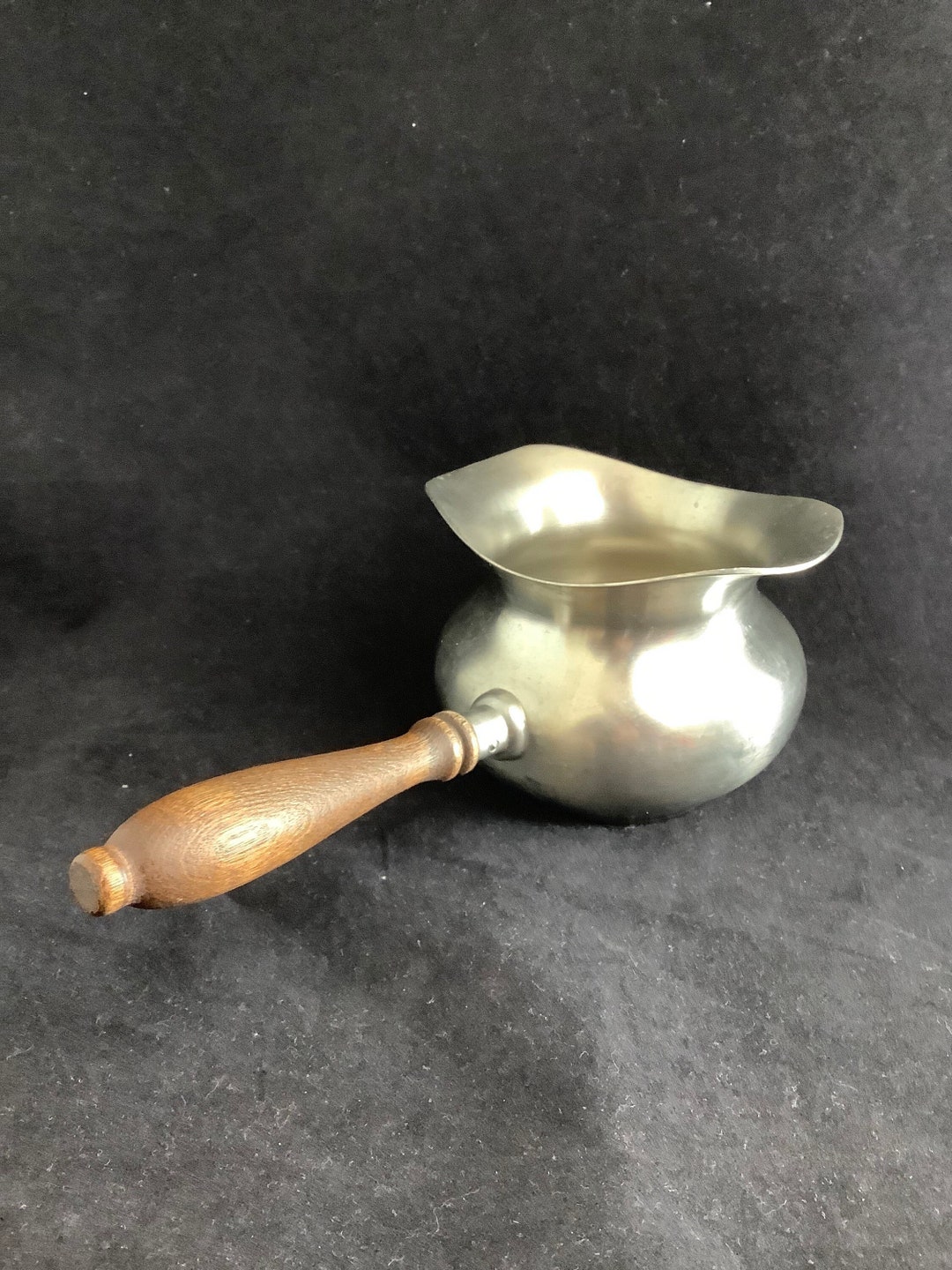 Preisner Pewter Melting Pot With Wooden Handle Model #2157 Two Spout ...