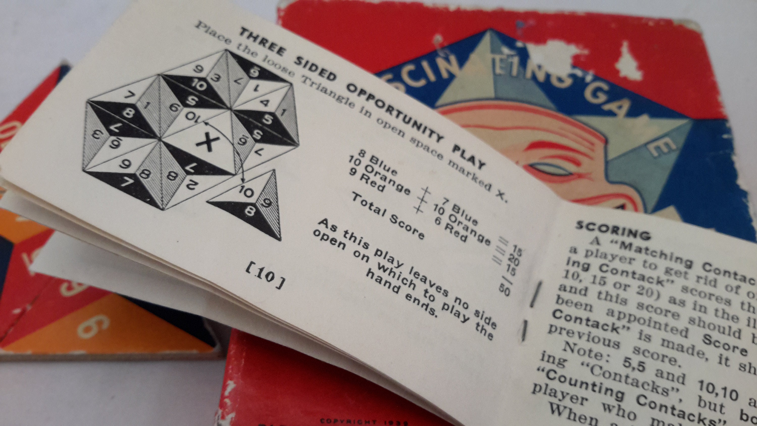 1939 Parker Brothers Contack Tile Game Fascinating Game and Exciting ...