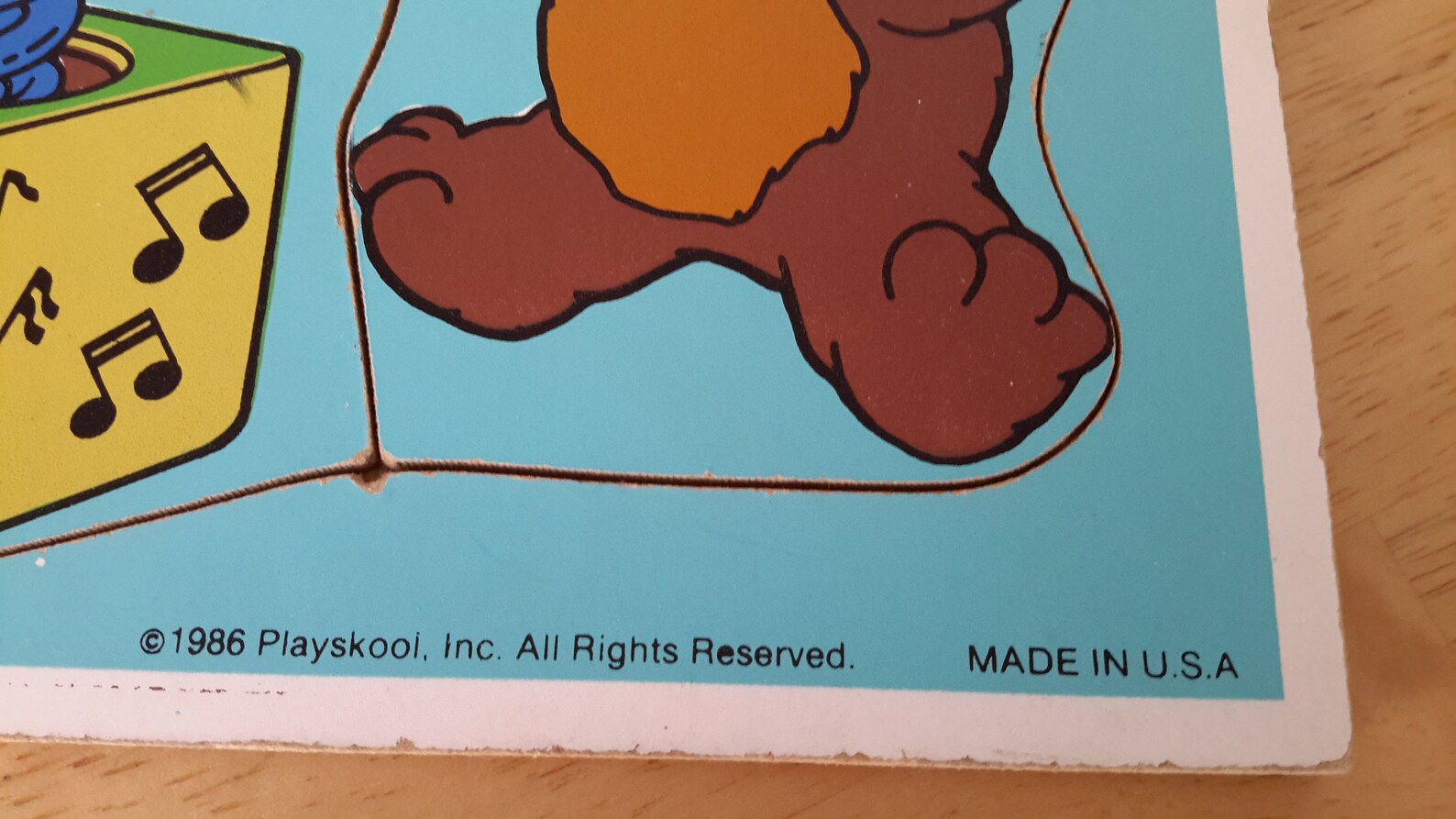 1986 PLAYSKOOL PLAYTHINGS Four Piece Hard Board Puzzle - Etsy