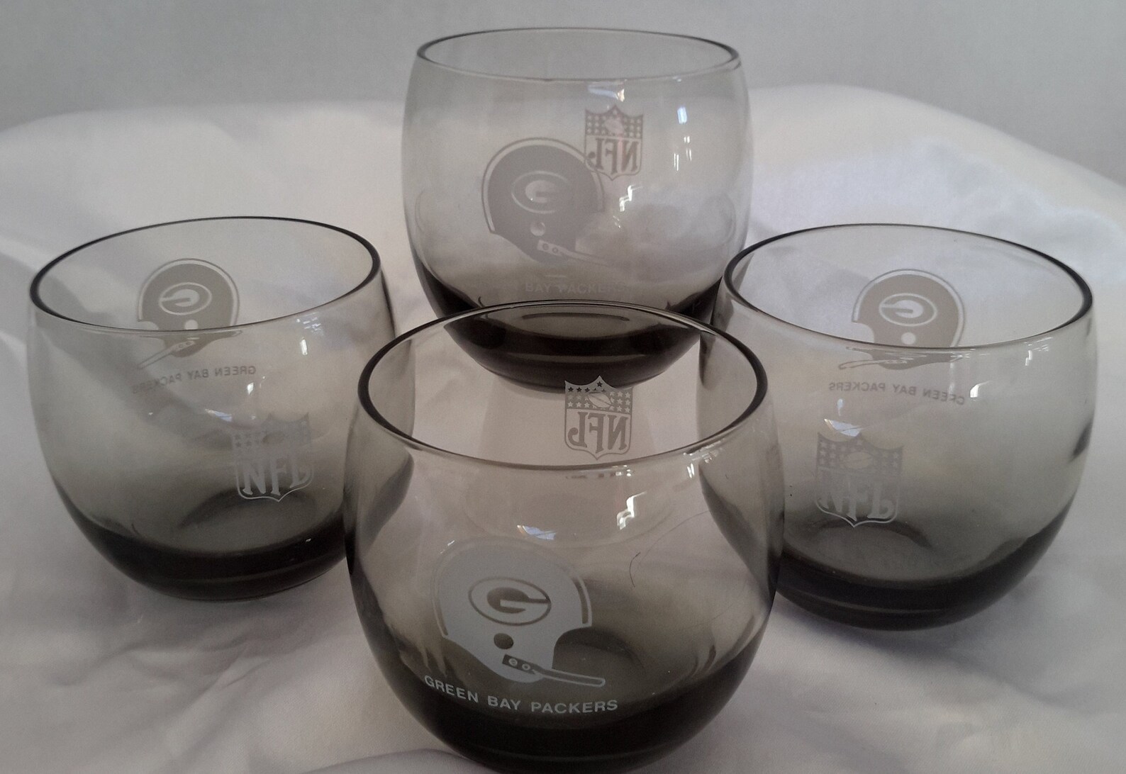 GREEN BAY PACKERS Roly Poly Glassware Vintage Gas Station - Etsy