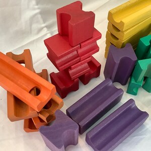 Colorful Wooden Play Blocks ~ Unique Vintage Building Blocks With ...