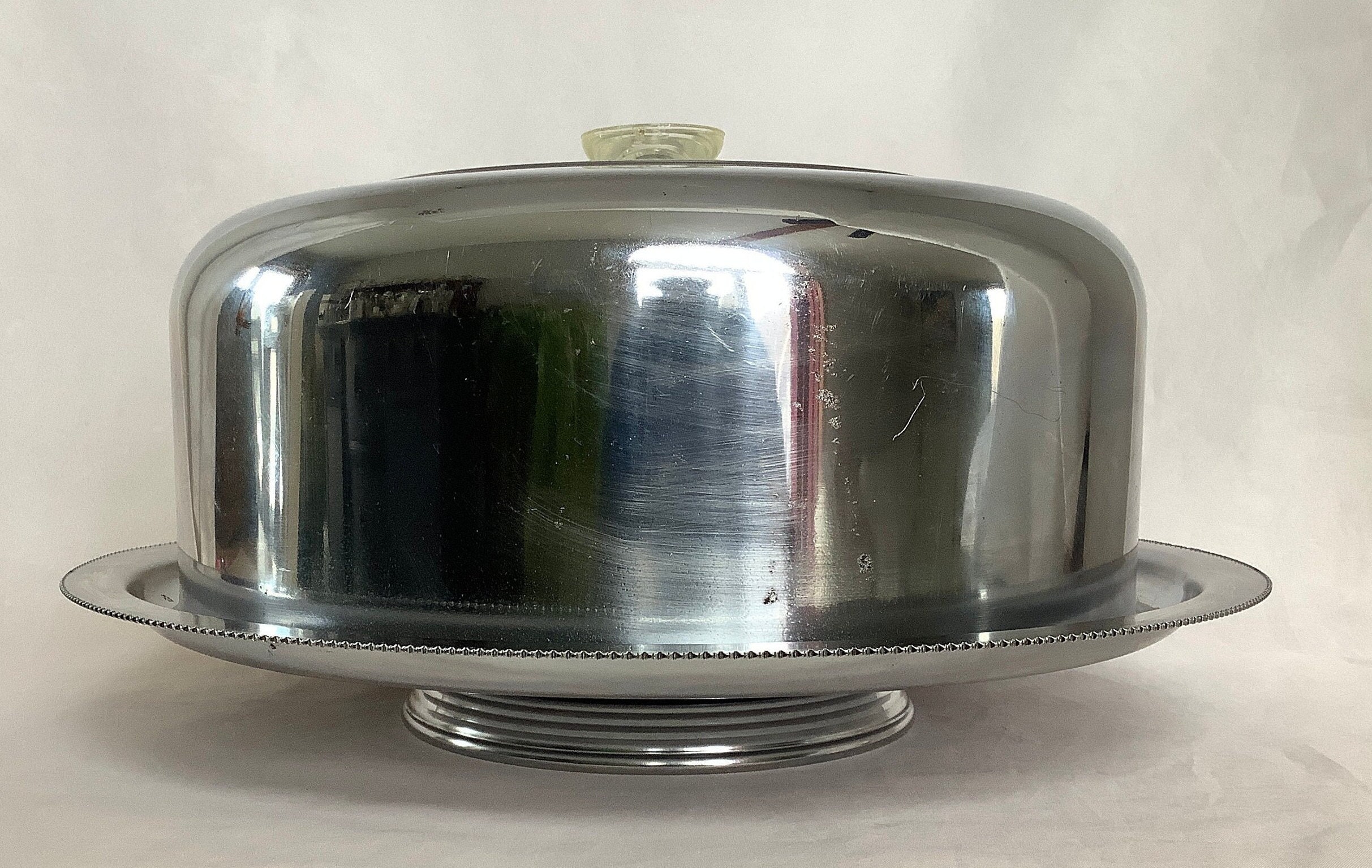 Vintage Shiny Chrome Cake Carrier~ Display Your Baked Creations on This ...