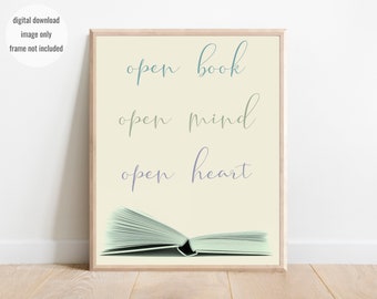 Open Book Wall Art | Etsy