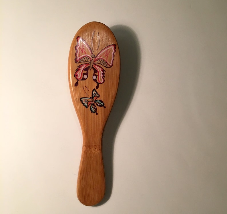 Butterfly Brush Native Bristle Hair Brush Hand Painted - Etsy