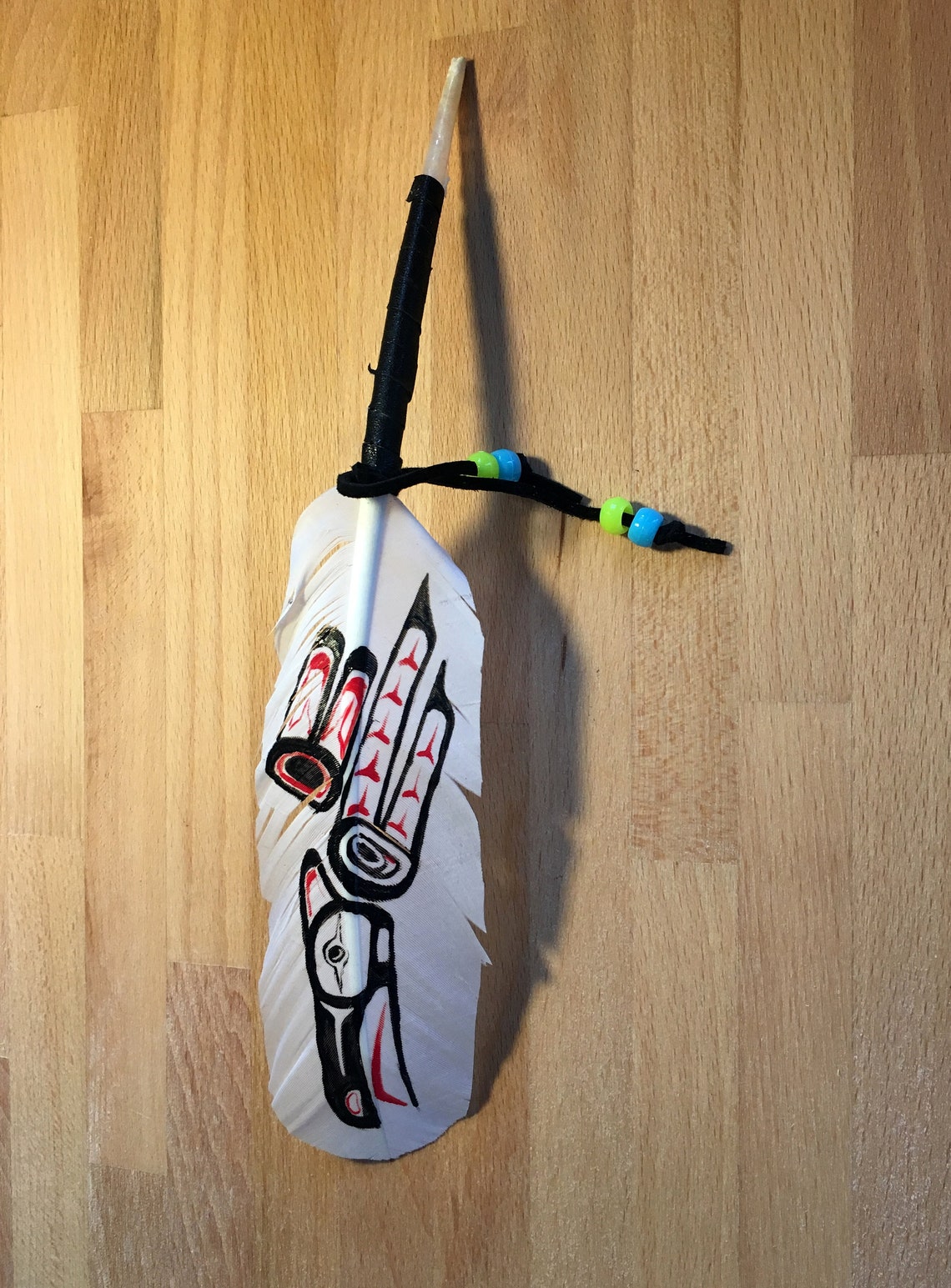 Native Eagle Hand Painted Feather - Etsy