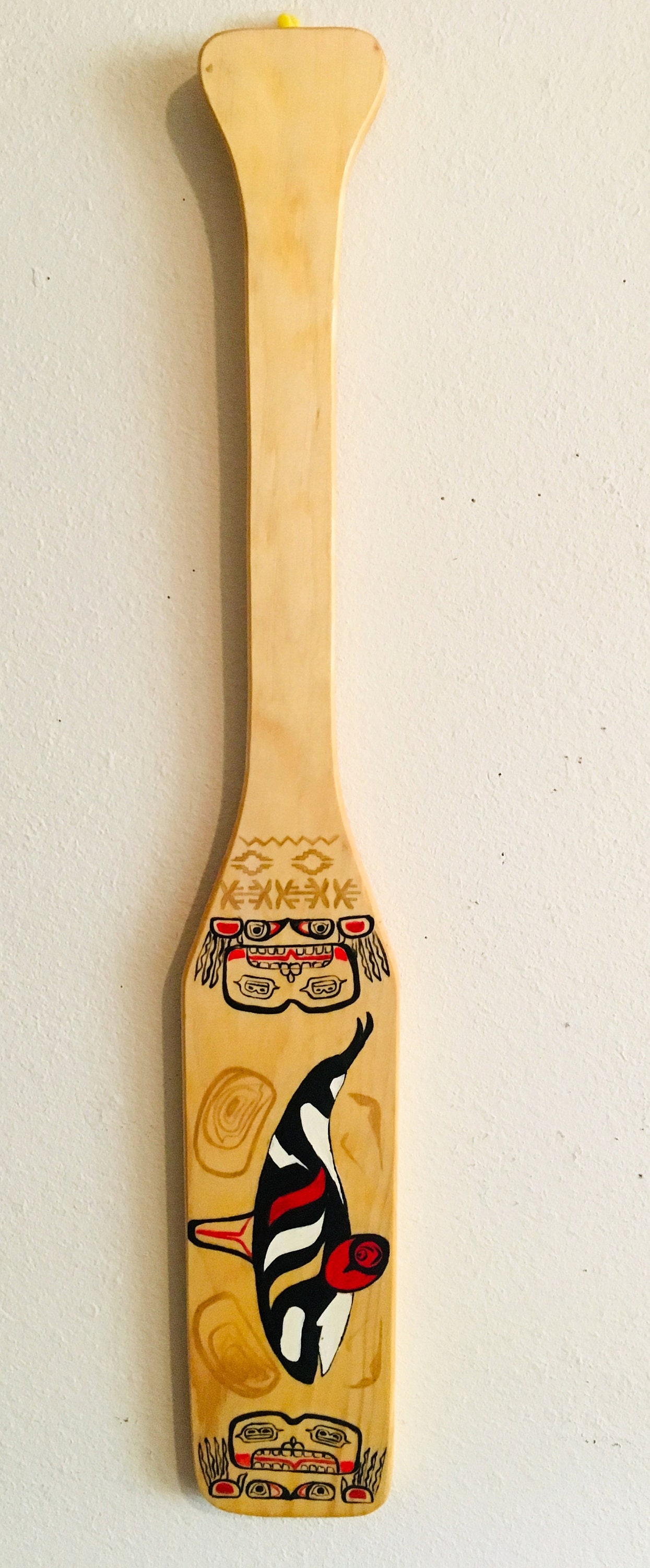 Wood Paddle Wall Decor With Native American Design Orca | Etsy
