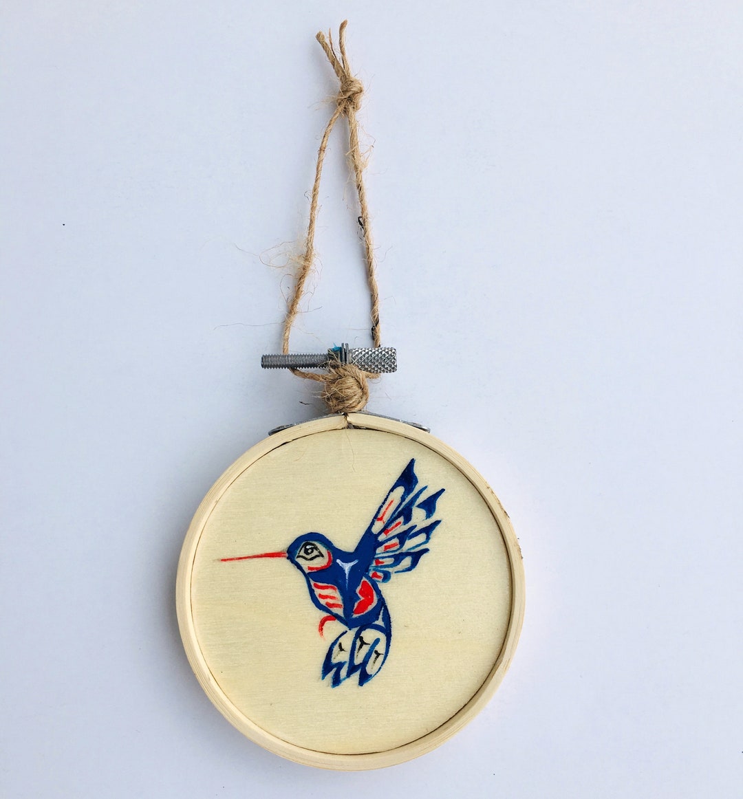 Wooden Ornament , Native Hummingbird Art, Hand Painted 3”x3” - Etsy