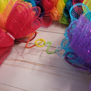 Rainbow Infinity Love Wreath - Etsy