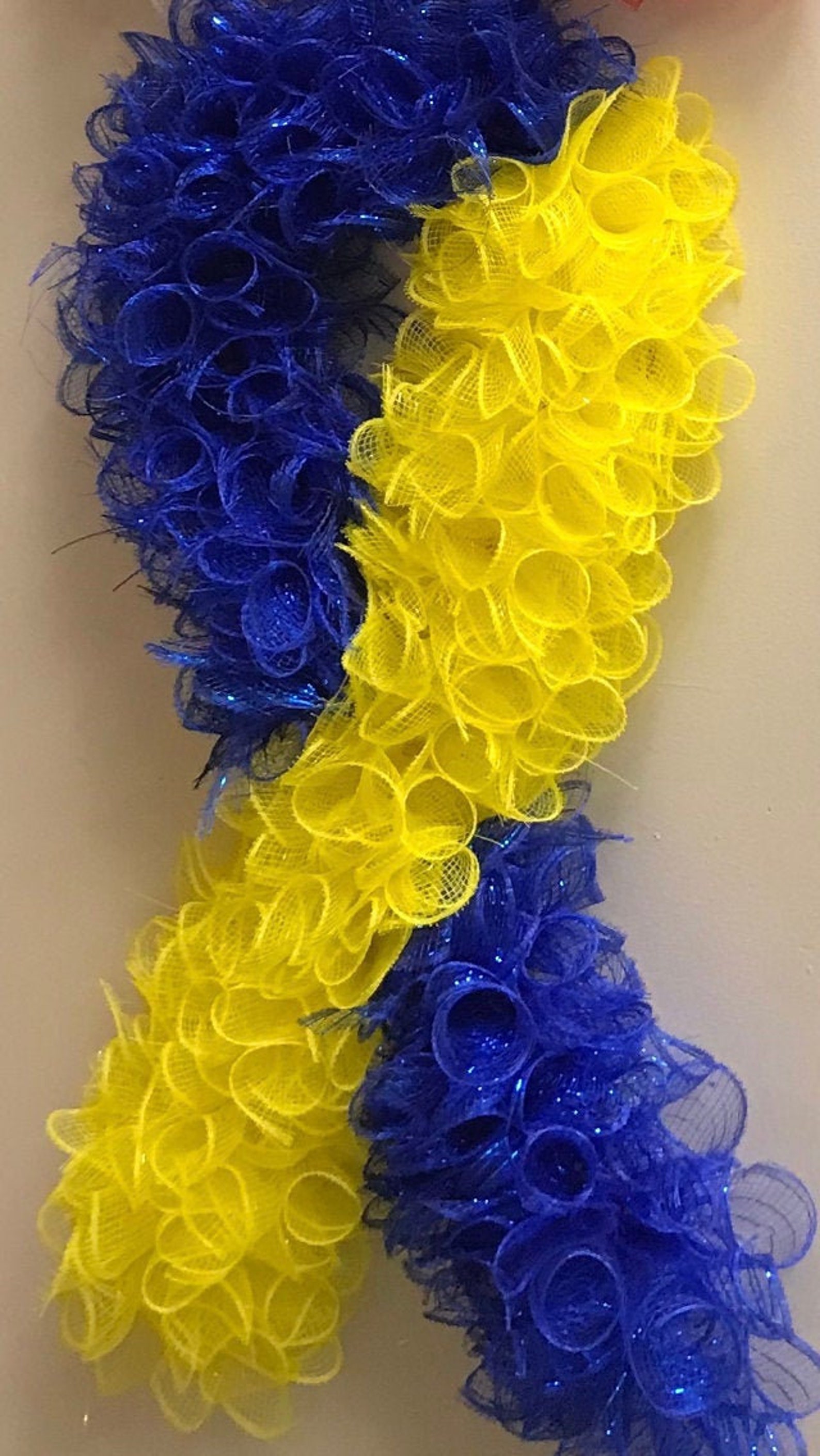 Yellow and Blue Awareness Ribbon - Etsy