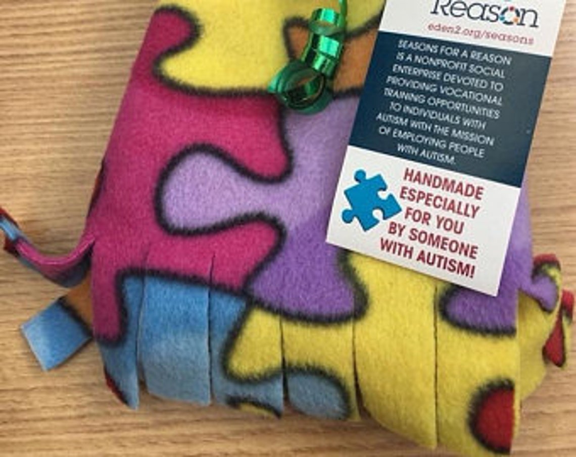 Children Autism Puzzle Fleece Scarf - Etsy