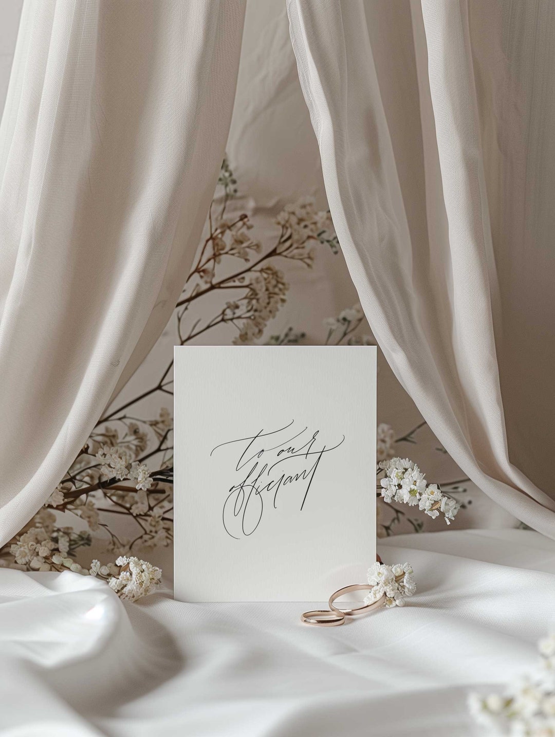 Wedding Officiant Thank You Card With Matching White Envelope - Etsy