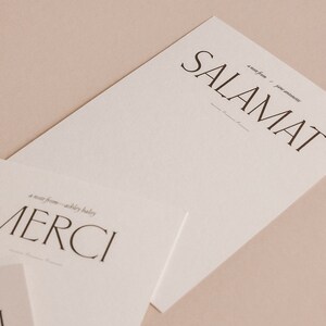 Personalized Salamat Thank You Card: Minimalist Filipino Stationery - Etsy