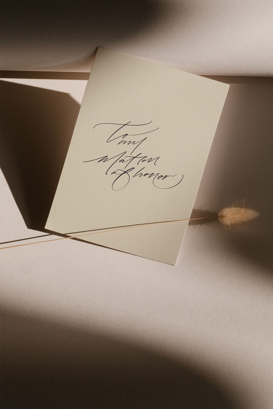 To My Matron of Honor, Wedding Day Card, Matron of Honor Card, Neutral ...