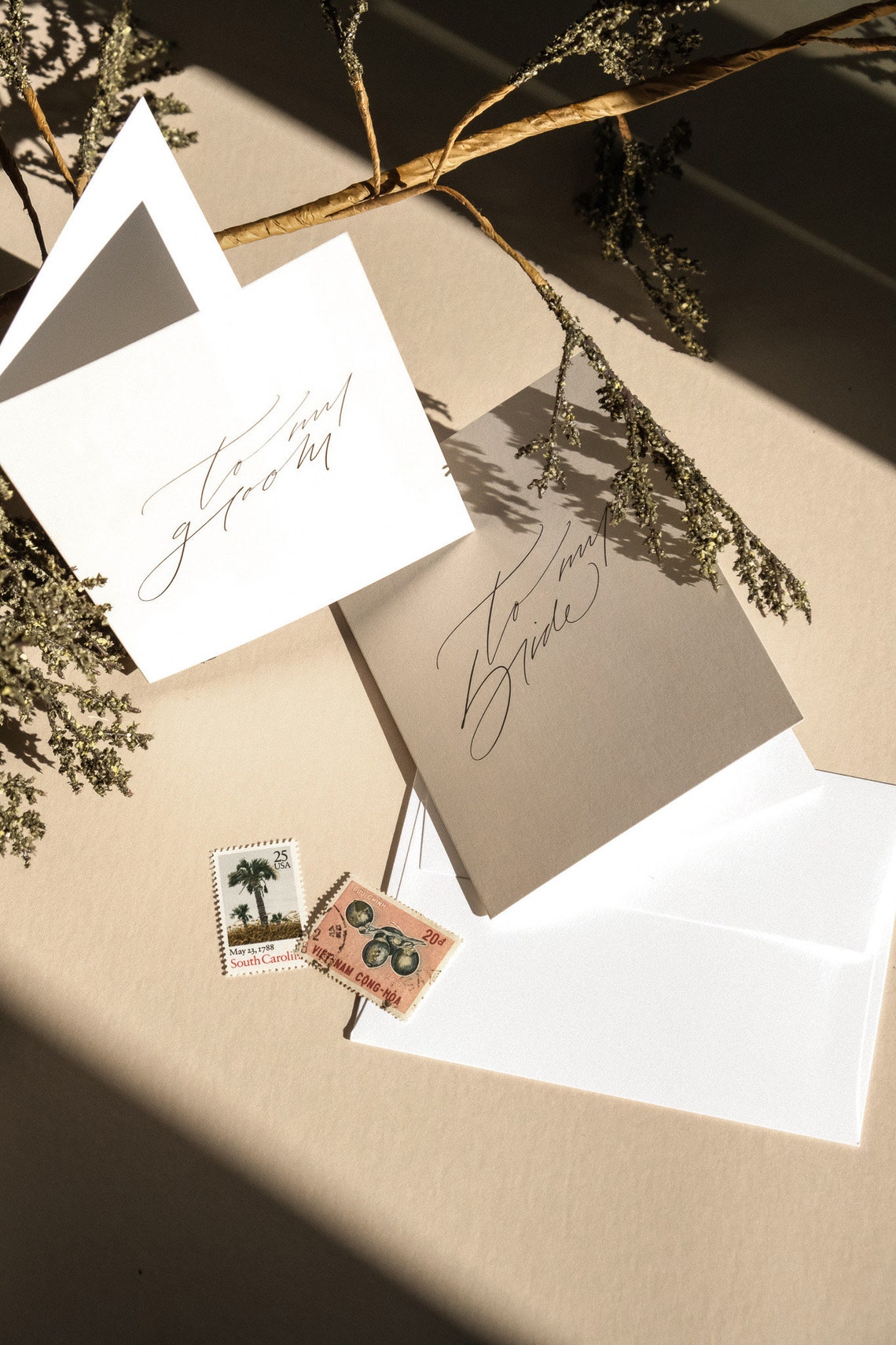 Neutral Vow Cards set of 2 to My Bride to My Groom - Etsy