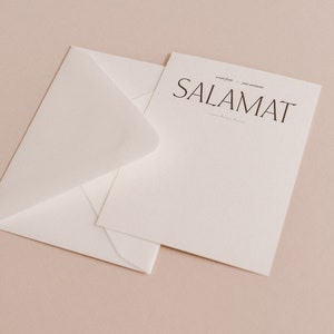 Personalized Salamat Thank You Card: Minimalist Filipino Stationery - Etsy