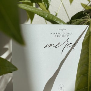 Personalized Merci Thank You Card, French Notecard, Minimal Luxury ...