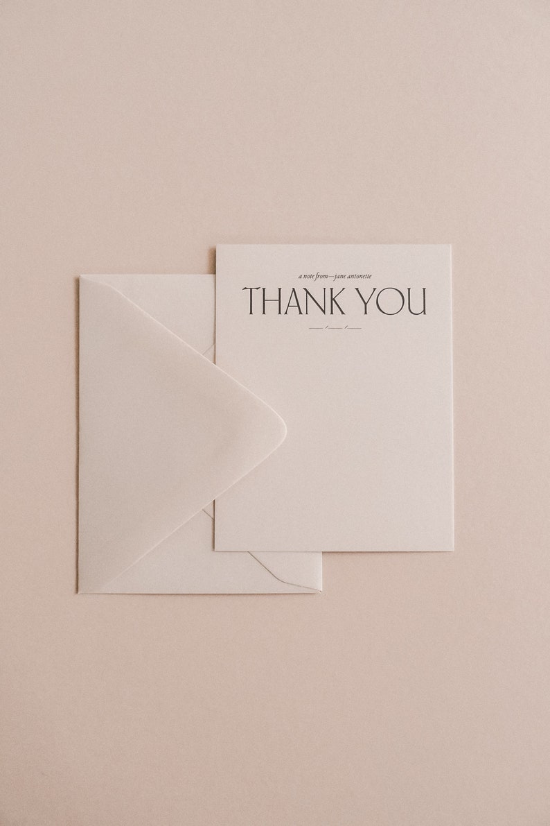 Personal Stationery Set Personalized Minimal and Modern Thank - Etsy