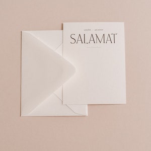 Personalized Salamat Thank You Card: Minimalist Filipino Stationery - Etsy