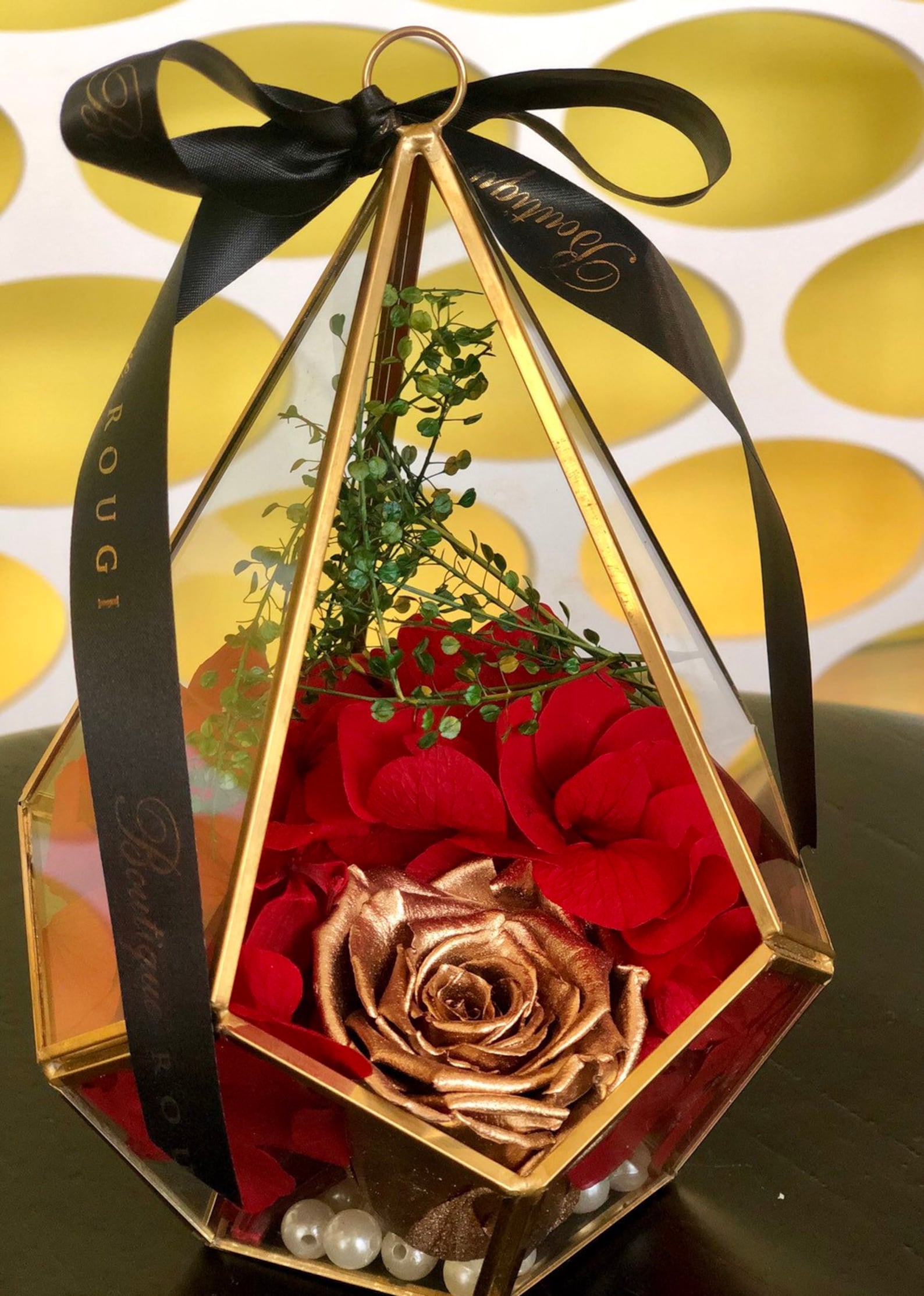 Gold Terrarium Terrarium for Coffee Table Terrarium With - Etsy