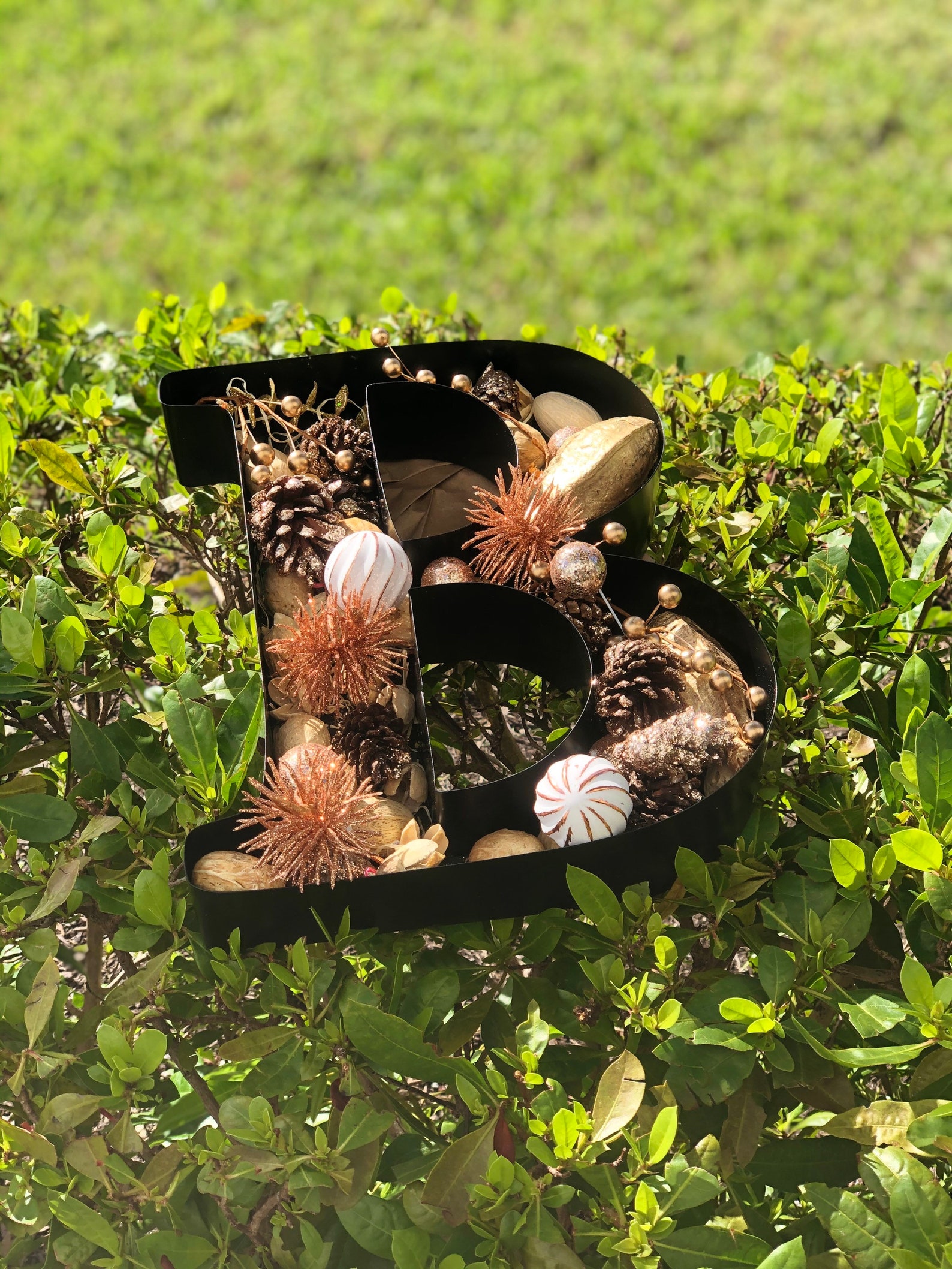 Decorative Metal Letters Metal Black Letter Floral Letters - Etsy