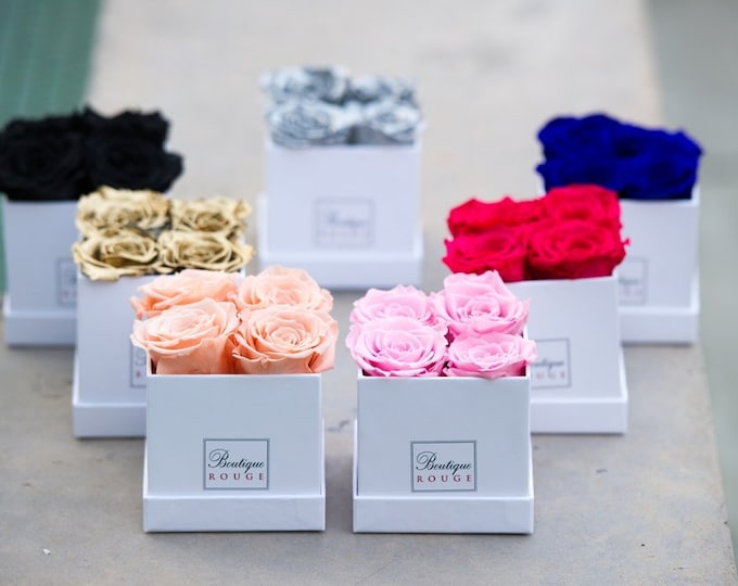 Preserved Roses / Petite Box of Roses / Eternal Roses / Roses in a Box ...