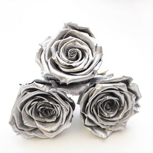 XL Size Single Preserved Rose, Metallic Preserved Rose, Gold Rose ...