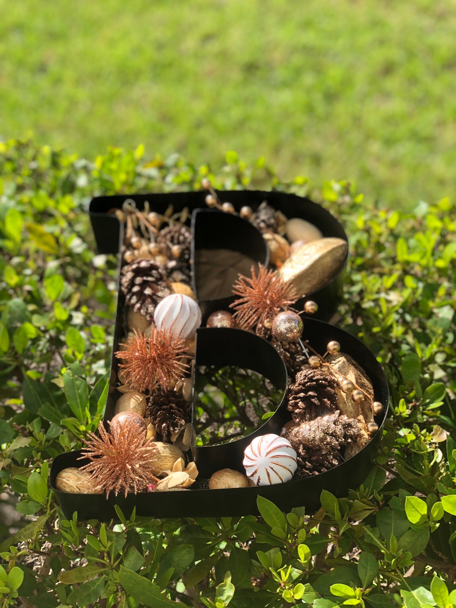 Decorative Metal Letters Metal Black Letter Floral Letters - Etsy