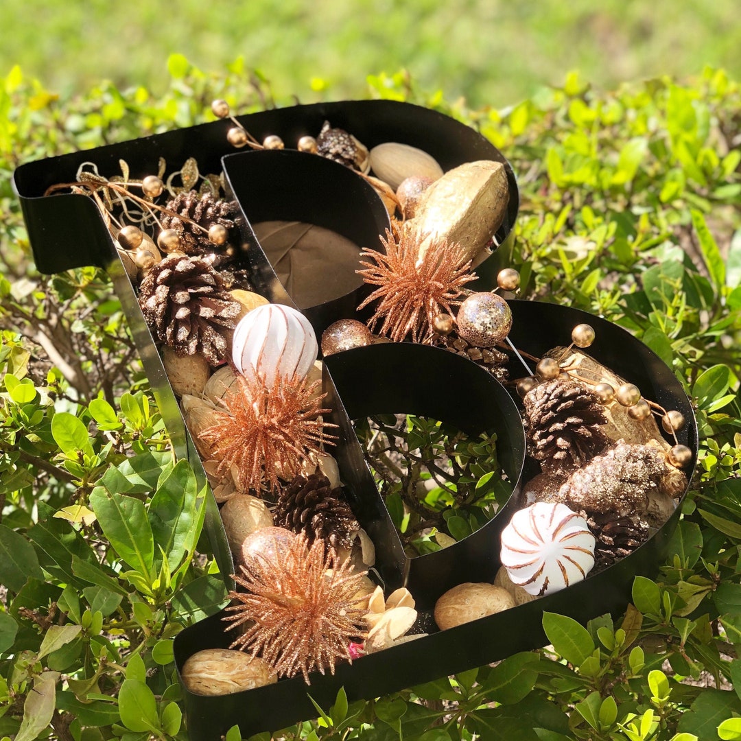 Decorative Metal Letters, Metal Black Letter, Floral Letters, Initial ...