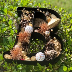 Decorative Metal Letters, Metal Black Letter, Floral Letters, Initial ...