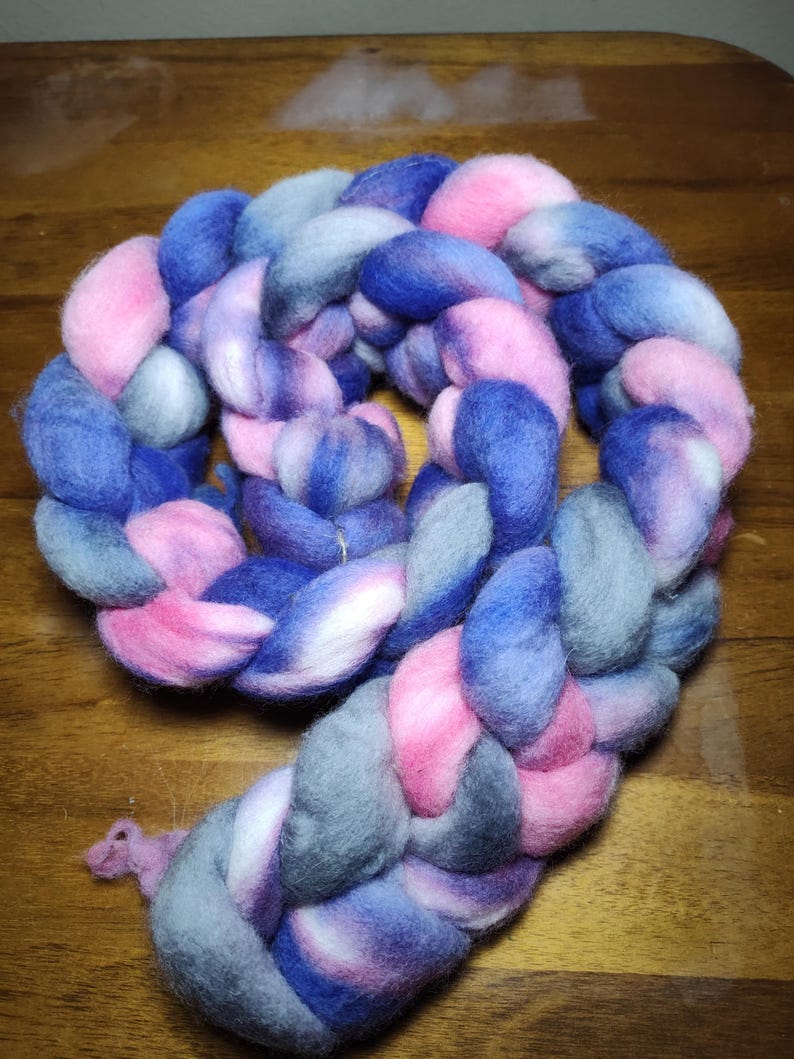 Shetland Roving. Spinning, Fiber, Weaving, Felting, Hand Dyed 6.1oz ...