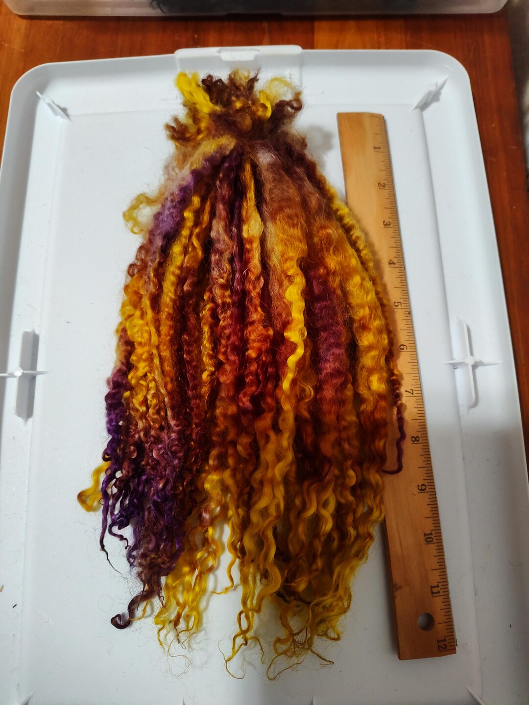 Extreme Length Masham Wool Locks, Hand-dyed, 11-12 Inch, Felting ...