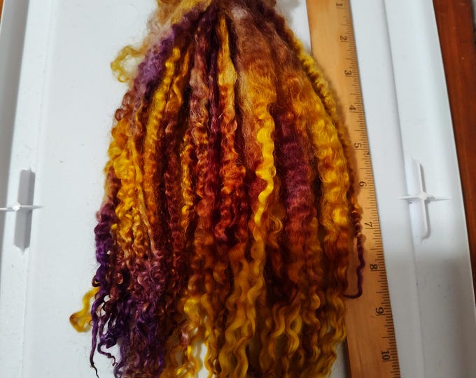 Extreme Length Masham Wool Locks, Hand-dyed, 11-12 Inch, Felting ...