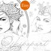 Snow Queen. Printable Coloring Page for Adults. 2 Pdf Files: Dark and ...