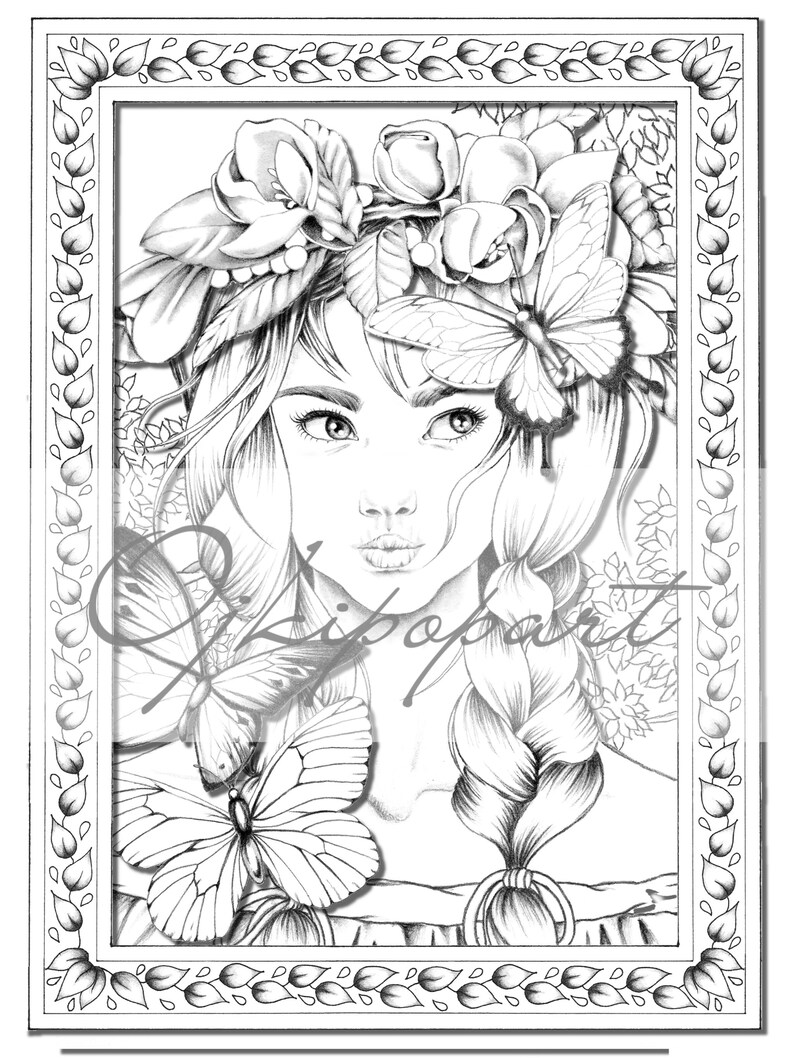 Printable coloring shadowbox set Hmmm. Slavic Beauties. | Etsy