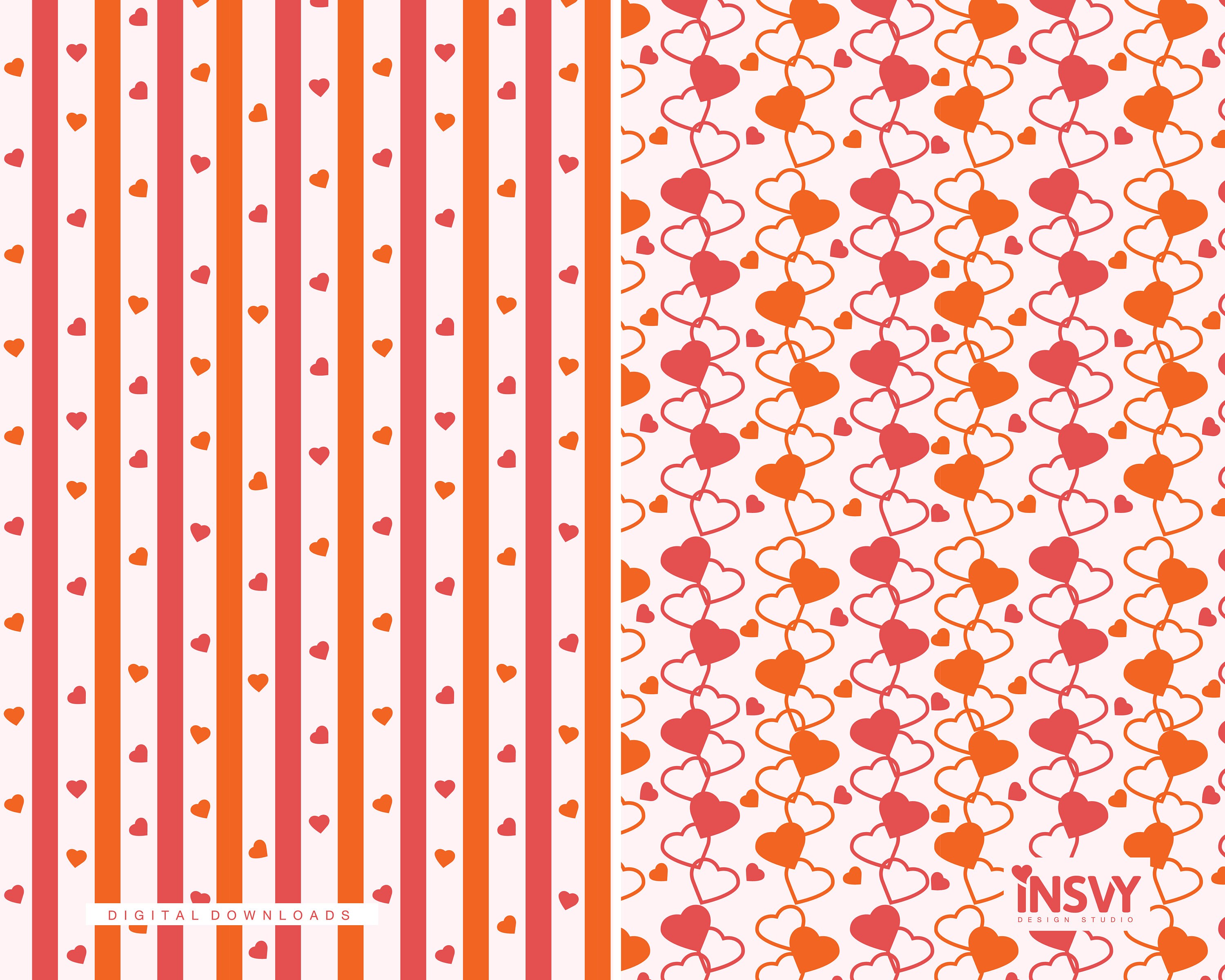 Valentine's Day Seamless Digital Paper, 10 Sets of Love Bundle Craft ...