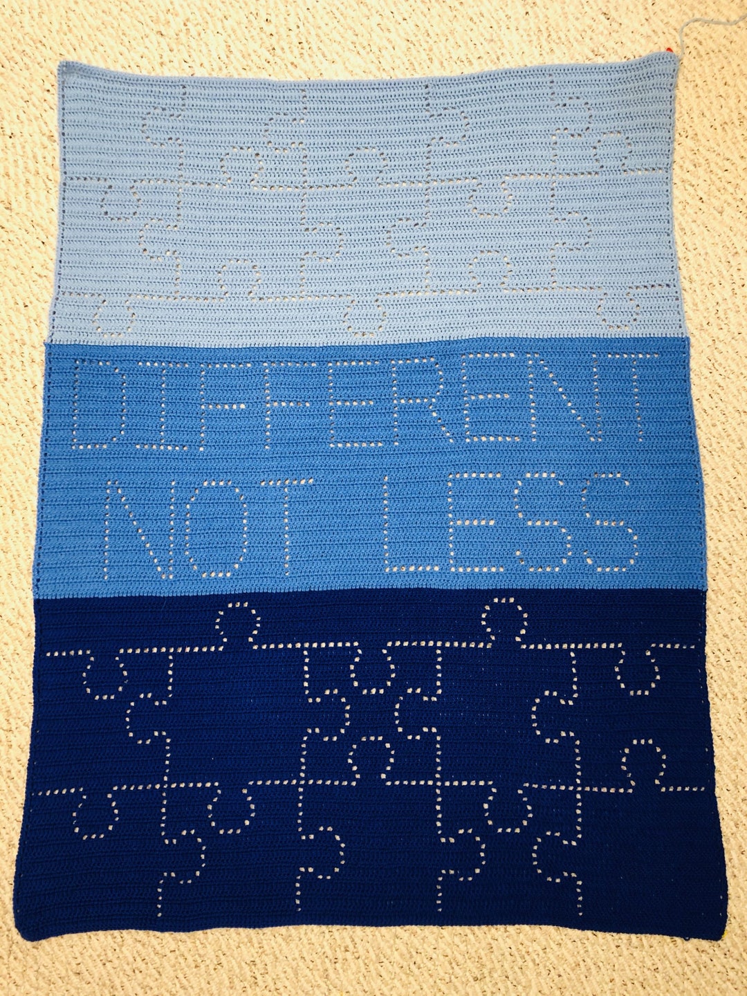 Crochet Autism Blanket Different NOT Less Blanket Pattern Crochet ...