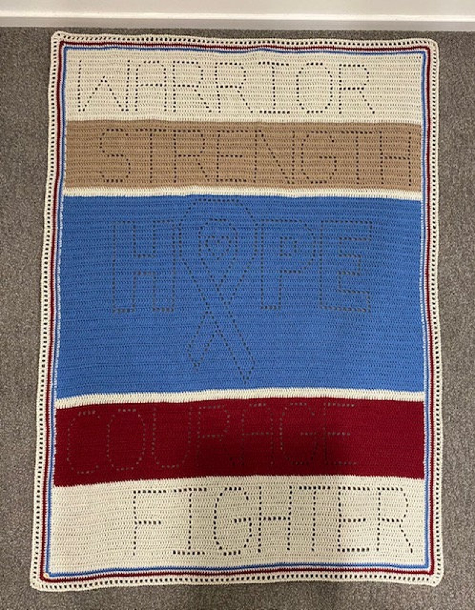 Crochet HOPE Blanket Cancer Awareness Blanket - Etsy