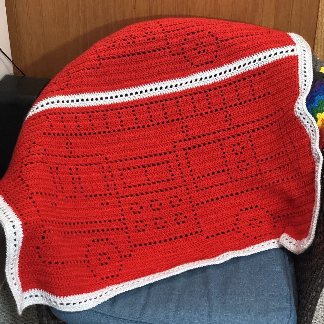 Crochet Fire Truck Baby Blanket to the Rescue Fire Truck Blanket - Etsy