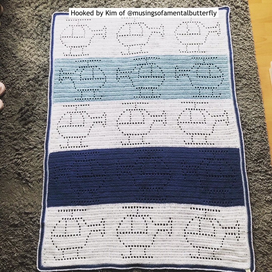 Crochet Helicopter Blanket Pattern: Numerical Filet (PDF Pattern) - Etsy