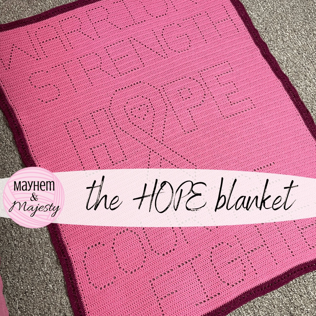 Crochet HOPE Blanket | Cancer Awareness Blanket - Etsy
