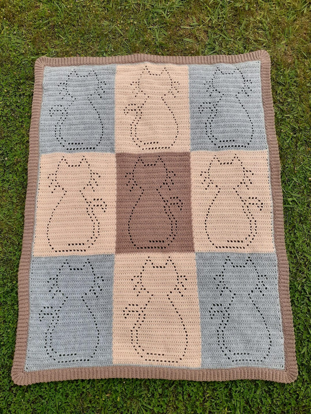 Filet Crochet Cat Blanket Pattern, Meow Mix Blanket, Crochet Cat ...