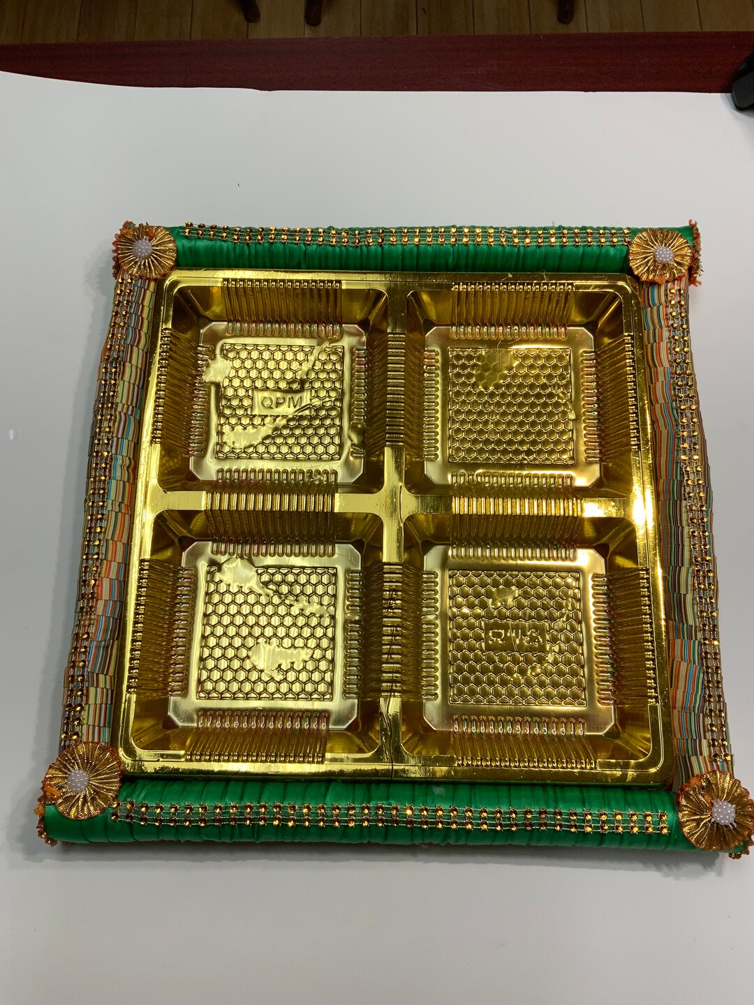 4 Compartments Tray , Nut Tray, Mithai Tray, Chocolate Tray , Cookie ...